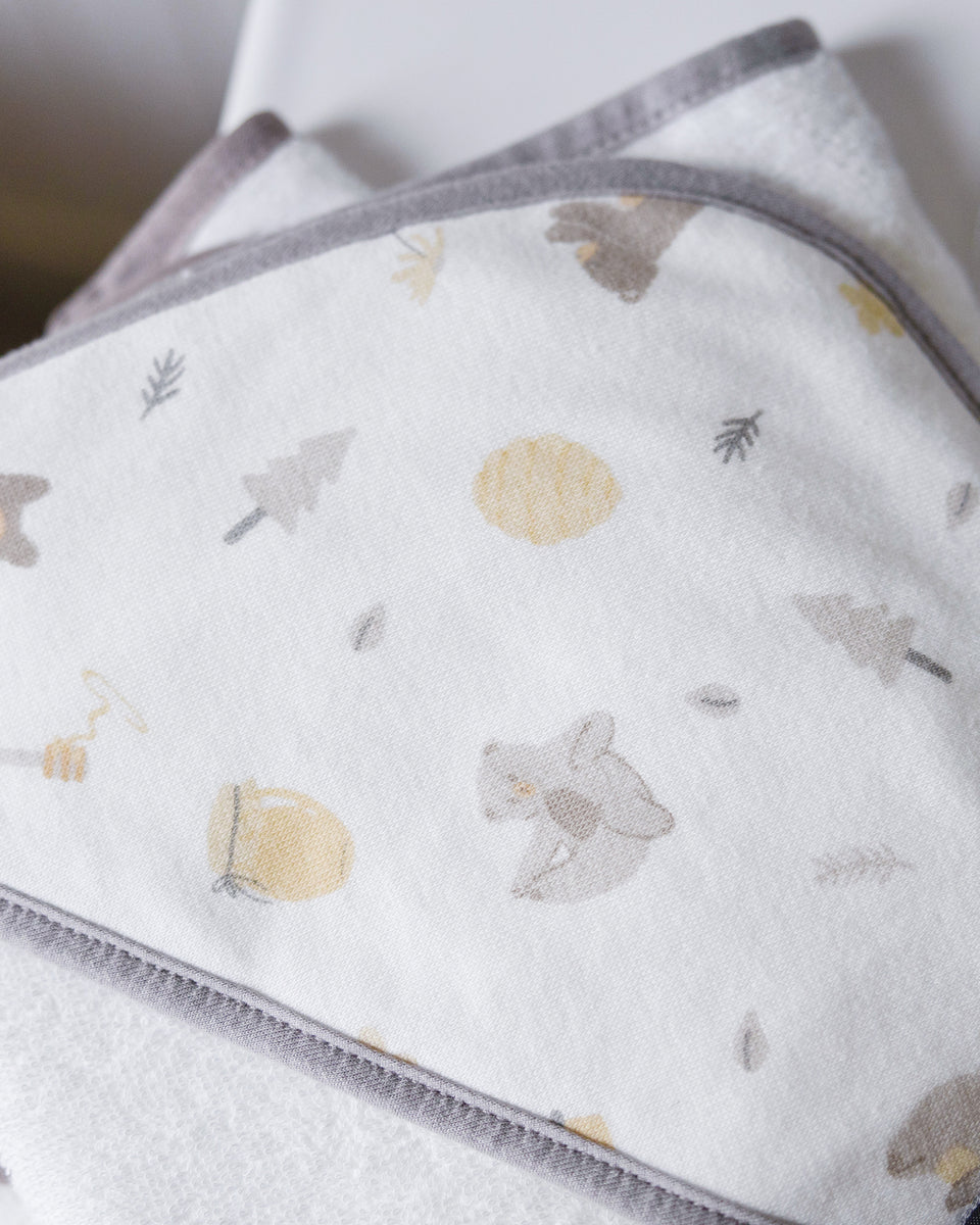 Little Linen Baby Hooded Towel 2 Pack - Nectar Bear – Little Linen Created