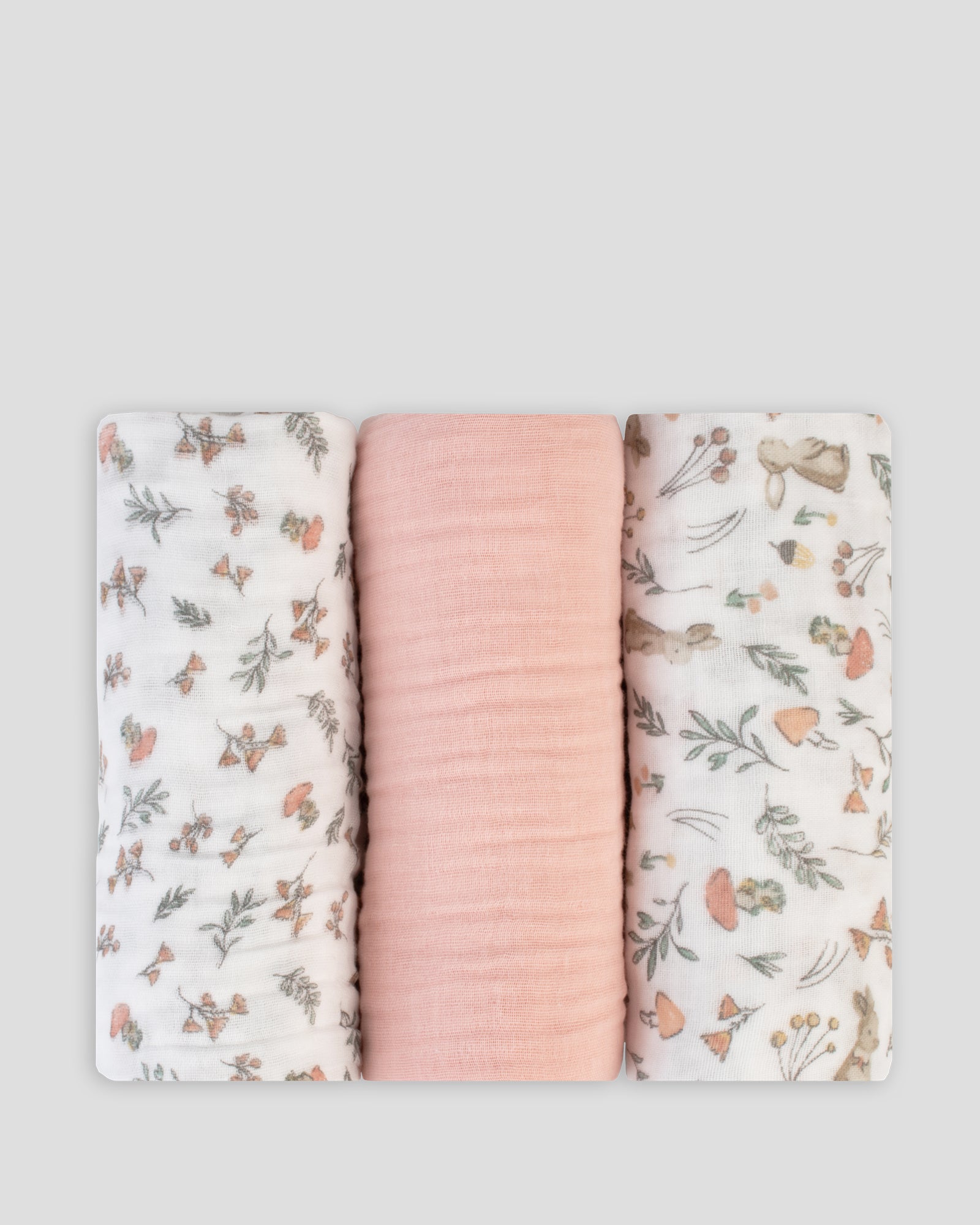 The Little Linen Company Baby Muslin Wrap 3 Pack - Harvest Bunny ...